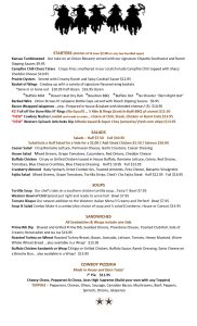 Dinner Menu – Cowboy Capital Saloon & Grill