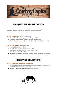 Event Menu – Cowboy Capital Saloon & Grill